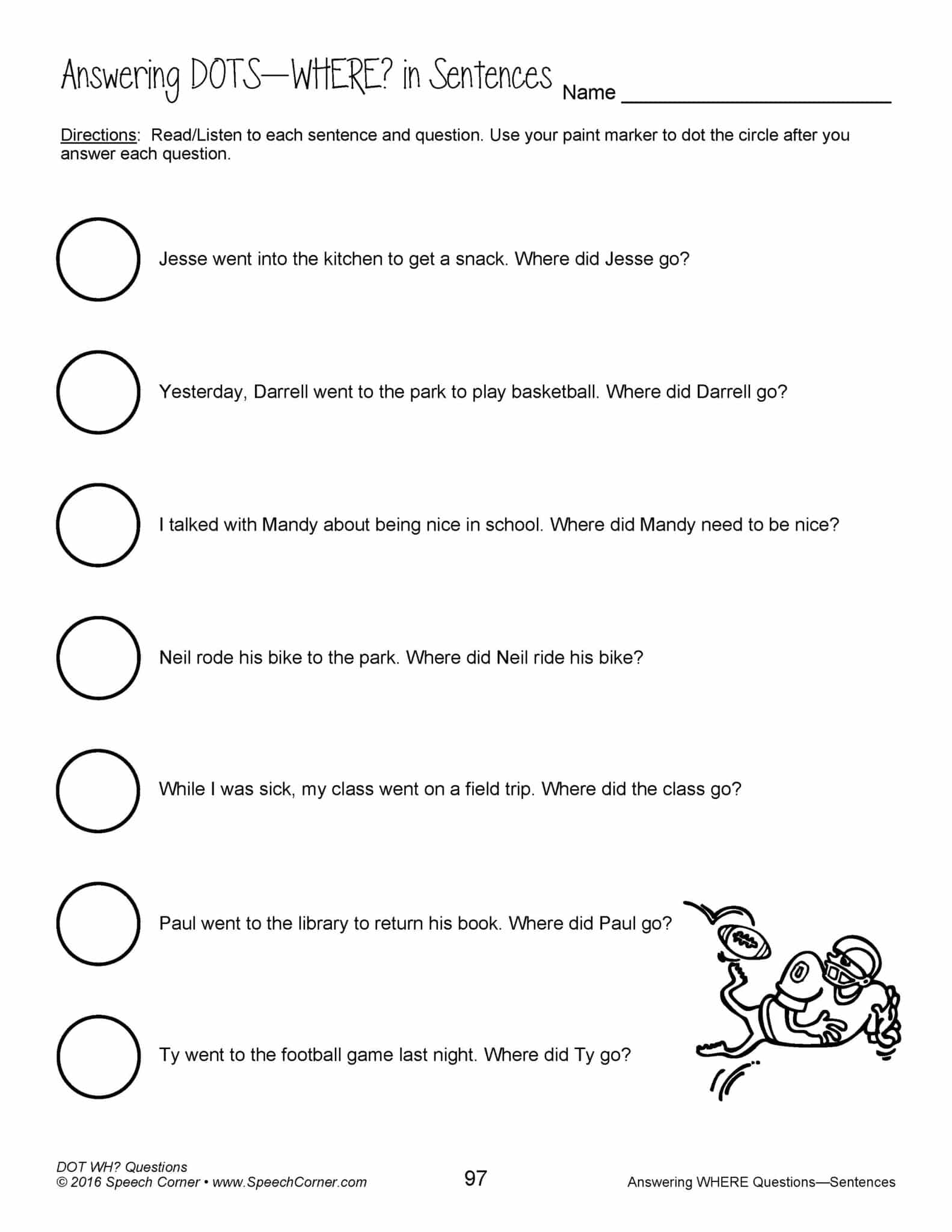 Dot WH? Questions - Speech Corner