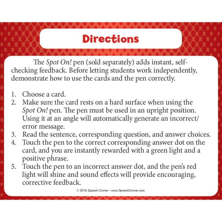 Spot On! WH? Questions From Sentences - Speech Corner