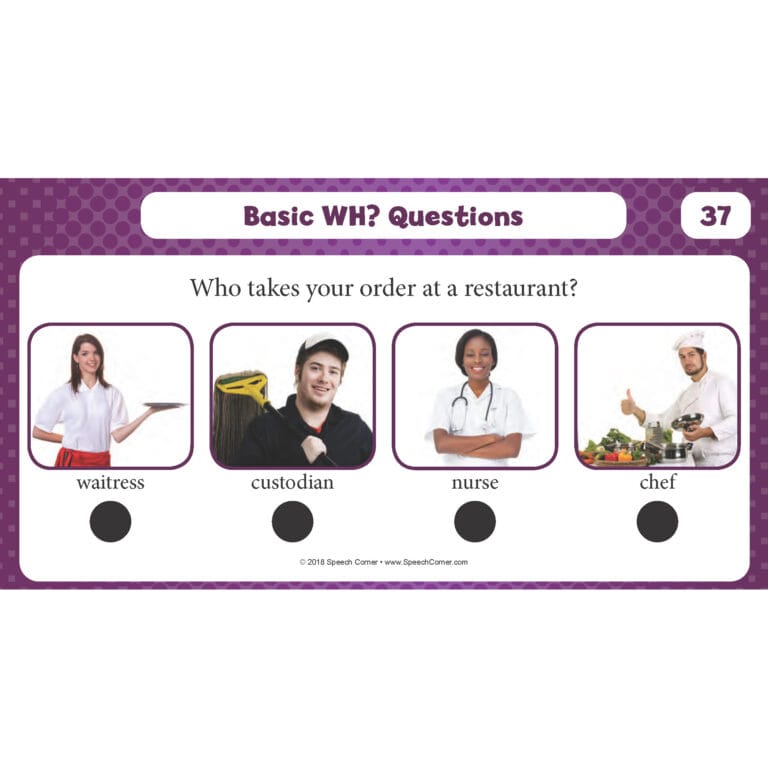 Spot On! Basic WH? Questions - Speech Corner