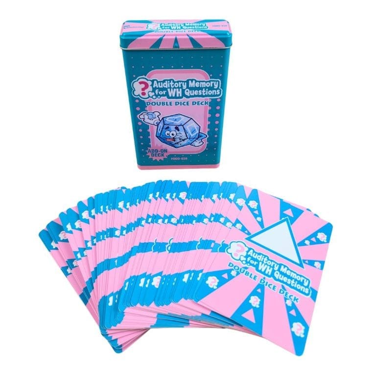 Auditory Memory For WH Questions Double Dice Add-On Deck - Speech Corner
