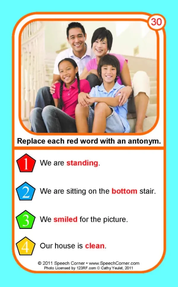 Synonyms & Antonyms Double Dice Add-On Deck - Speech Corner