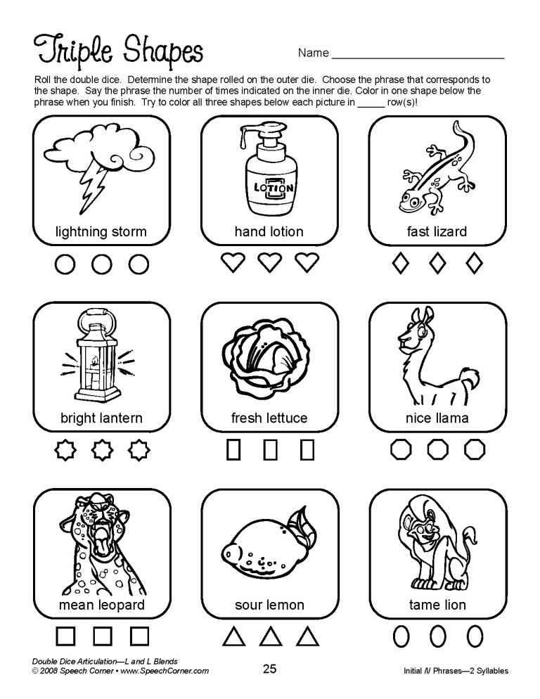 Double Dice Articulation Workbook Combo (WB-2100, 2101, 2102, 2103 ...