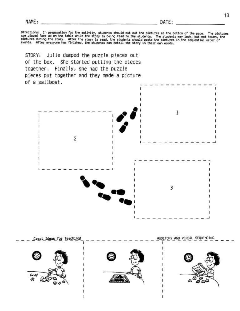 Auditory & Verbal Sequencing - Speech Corner