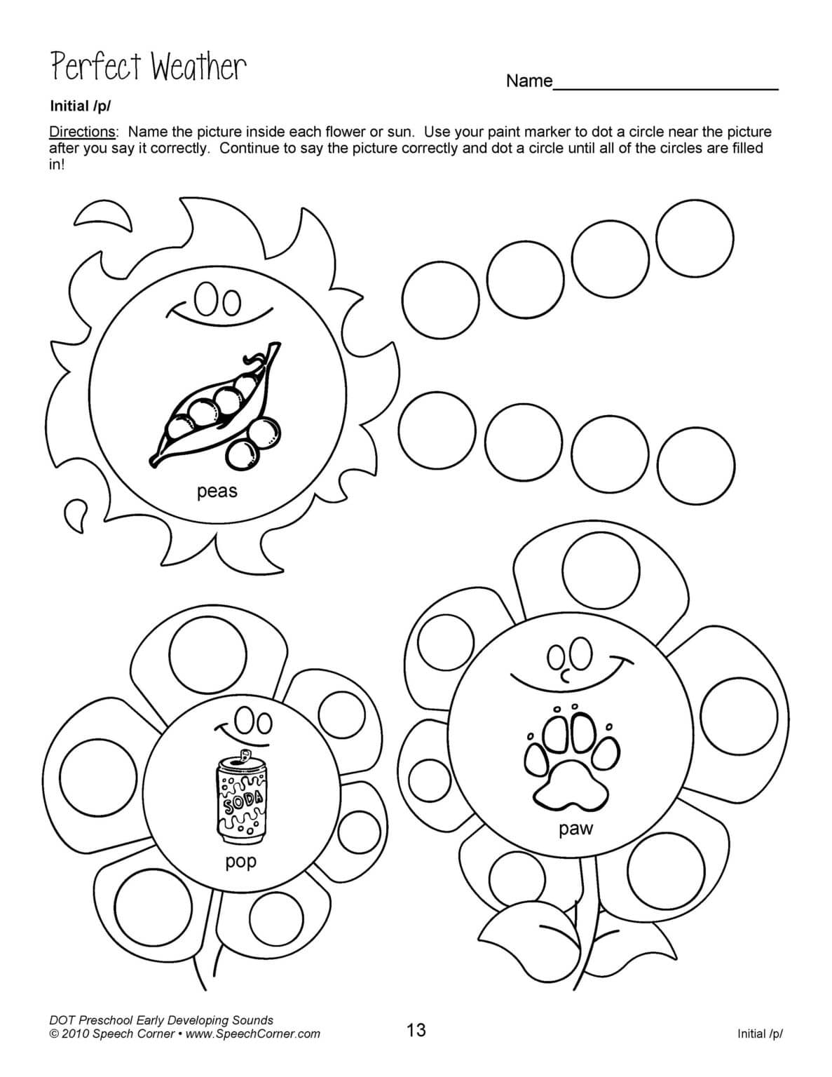 Dot Preschool Early Developing Sounds - Speech Corner