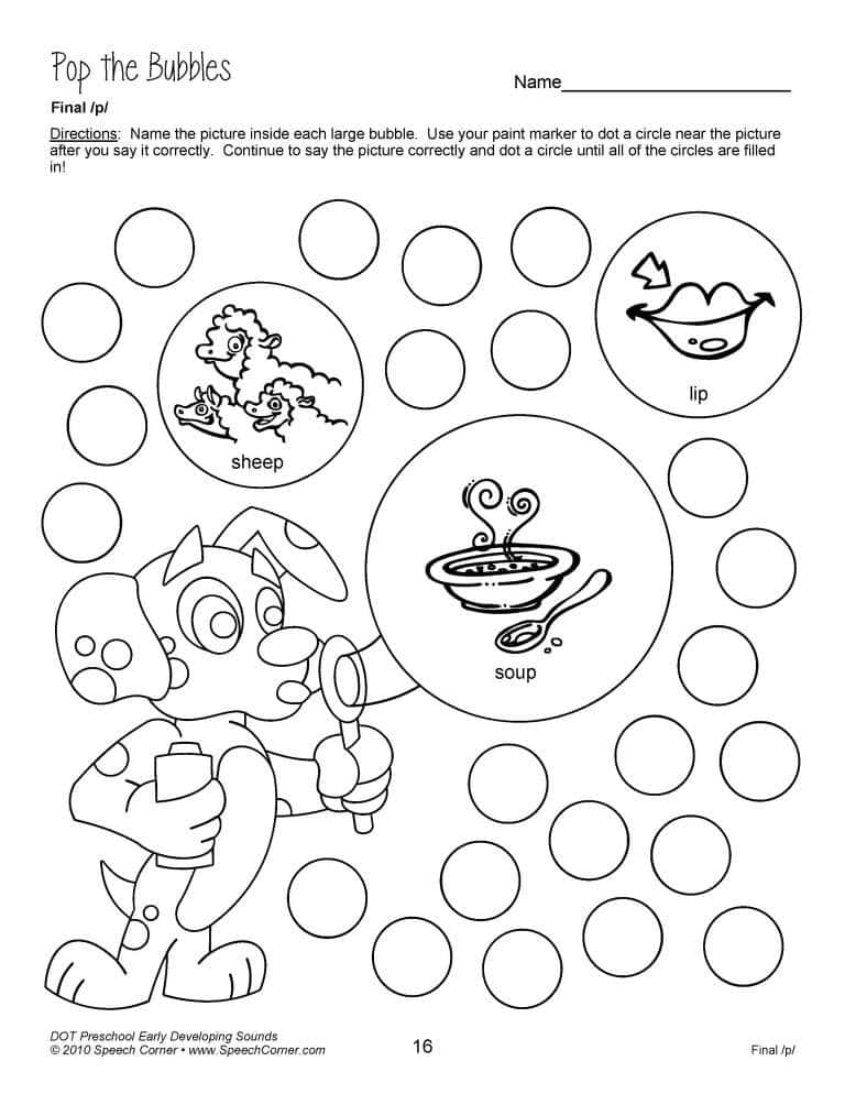 Dot Preschool Early Developing Sounds - Speech Corner