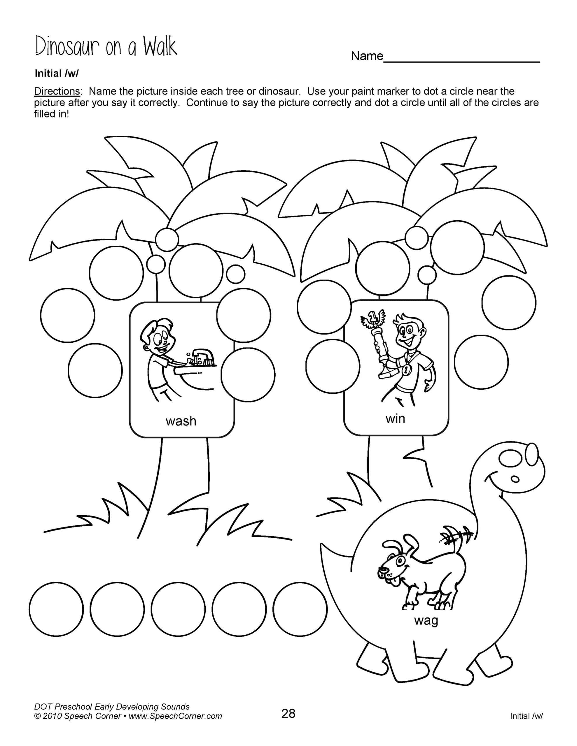 Dot Preschool Early Developing Sounds – Speech Corner