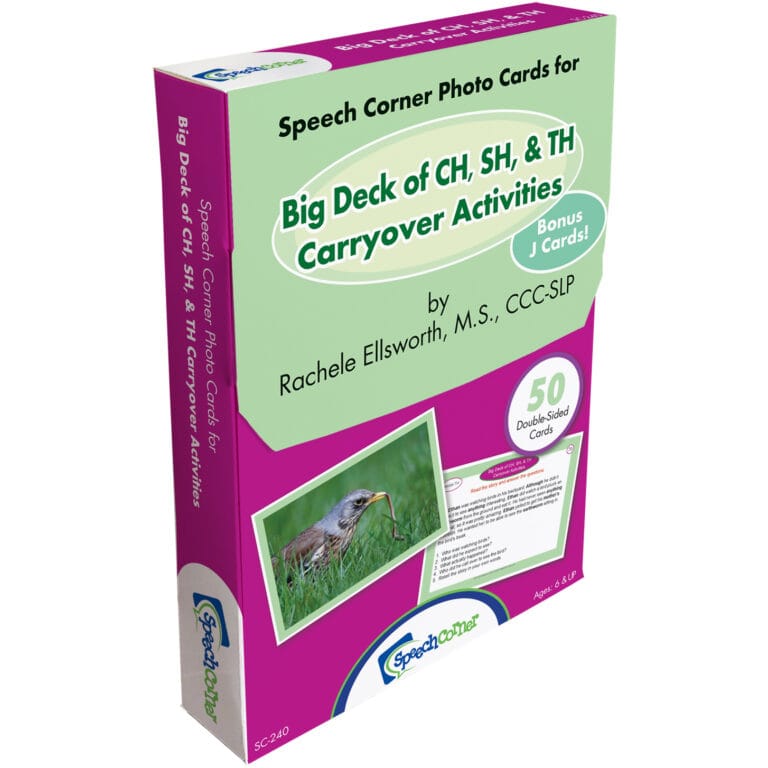 Big Deck Of CH, SH, & TH Carryover Activities - Speech Corner Photo ...