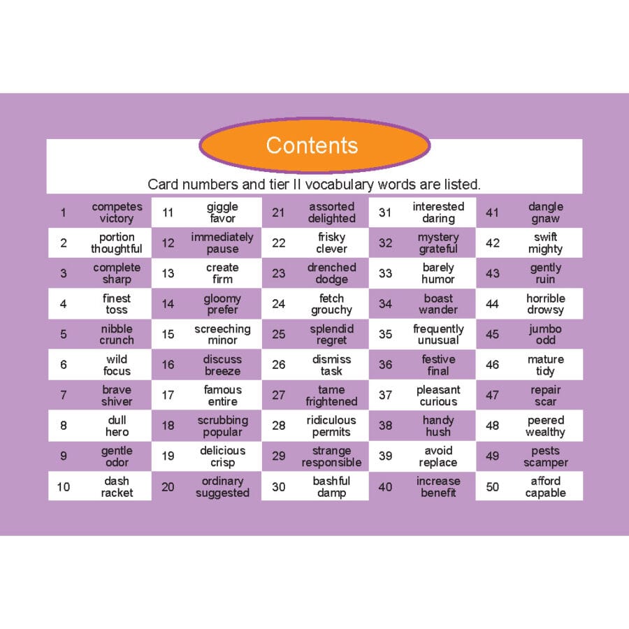 Context Clues for Tier II Words-Elementary - Speech Corner Photo Cards ...