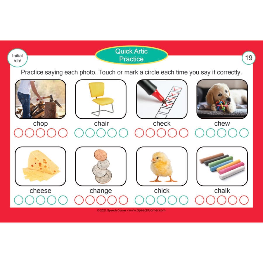 Quick Artic Practice - Speech Corner Photo Cards - Speech Corner
