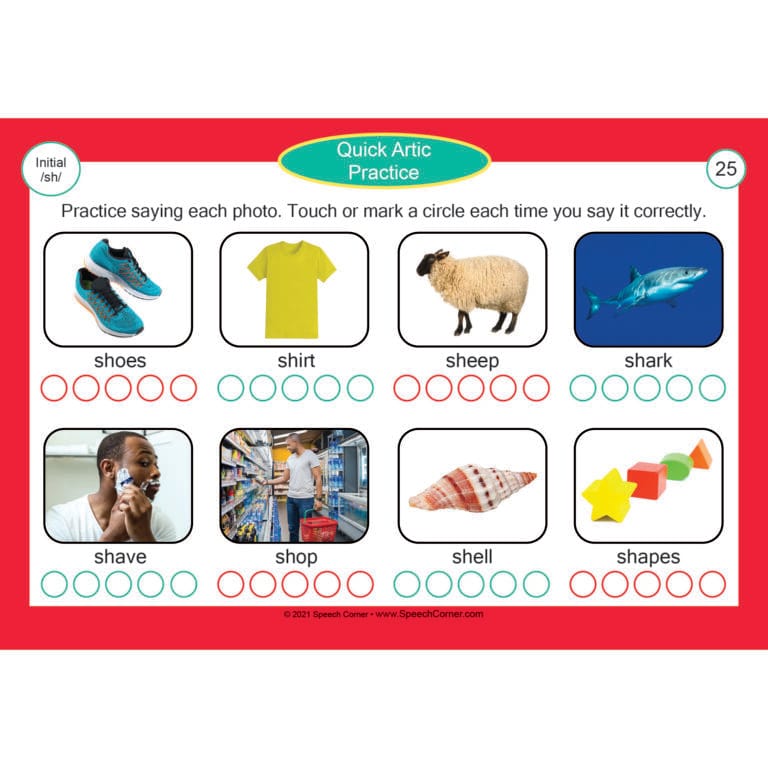 Quick Artic Practice - Speech Corner Photo Cards - Speech Corner