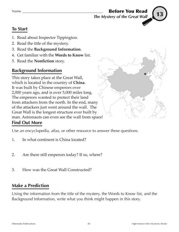 High-Interest Mini Mysteries - Speech Corner