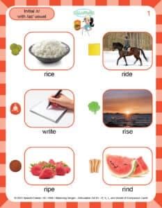 Balancing Burger Articulation Companion Cards Set #1: R, S, L, and ...