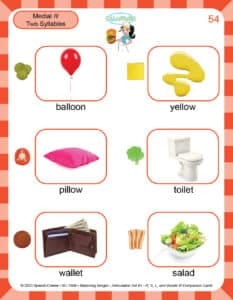 Balancing Burger Articulation Companion Cards Set #1: R, S, L, and ...