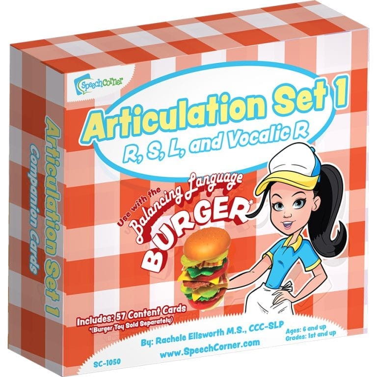 Balancing Burger Articulation Companion Cards Set #3: K,G,T,D,P,B,F,V,Z ...