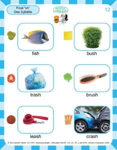 Balancing Burger Articulation Companion Cards Set #2: CH, SH, TH, J ...