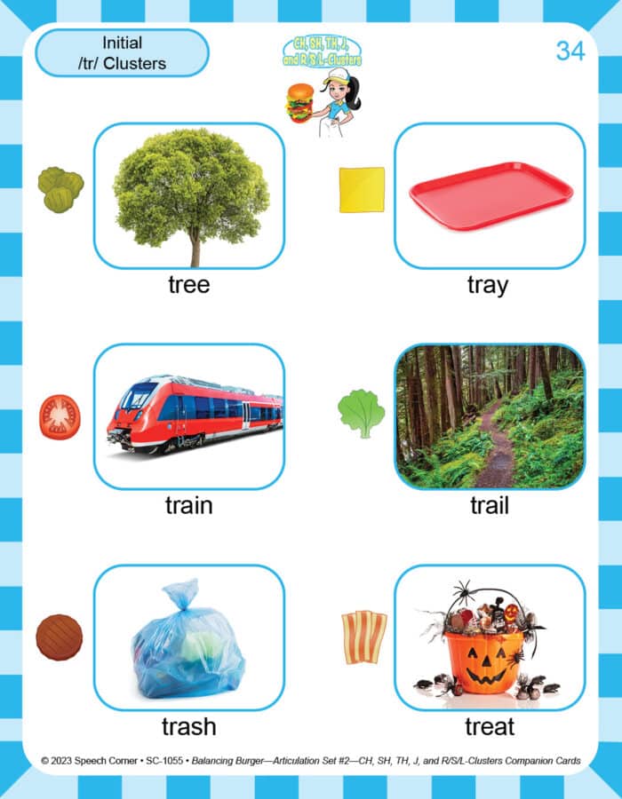 Balancing Burger Articulation Companion Cards Set #2: CH, SH, TH, J ...
