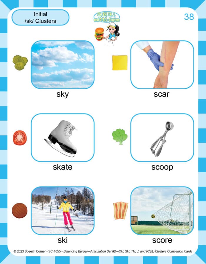 Balancing Burger Articulation Companion Cards Set #2: CH, SH, TH, J ...