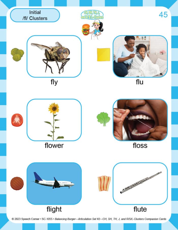 Balancing Burger Articulation Companion Cards Set #2: CH, SH, TH, J ...