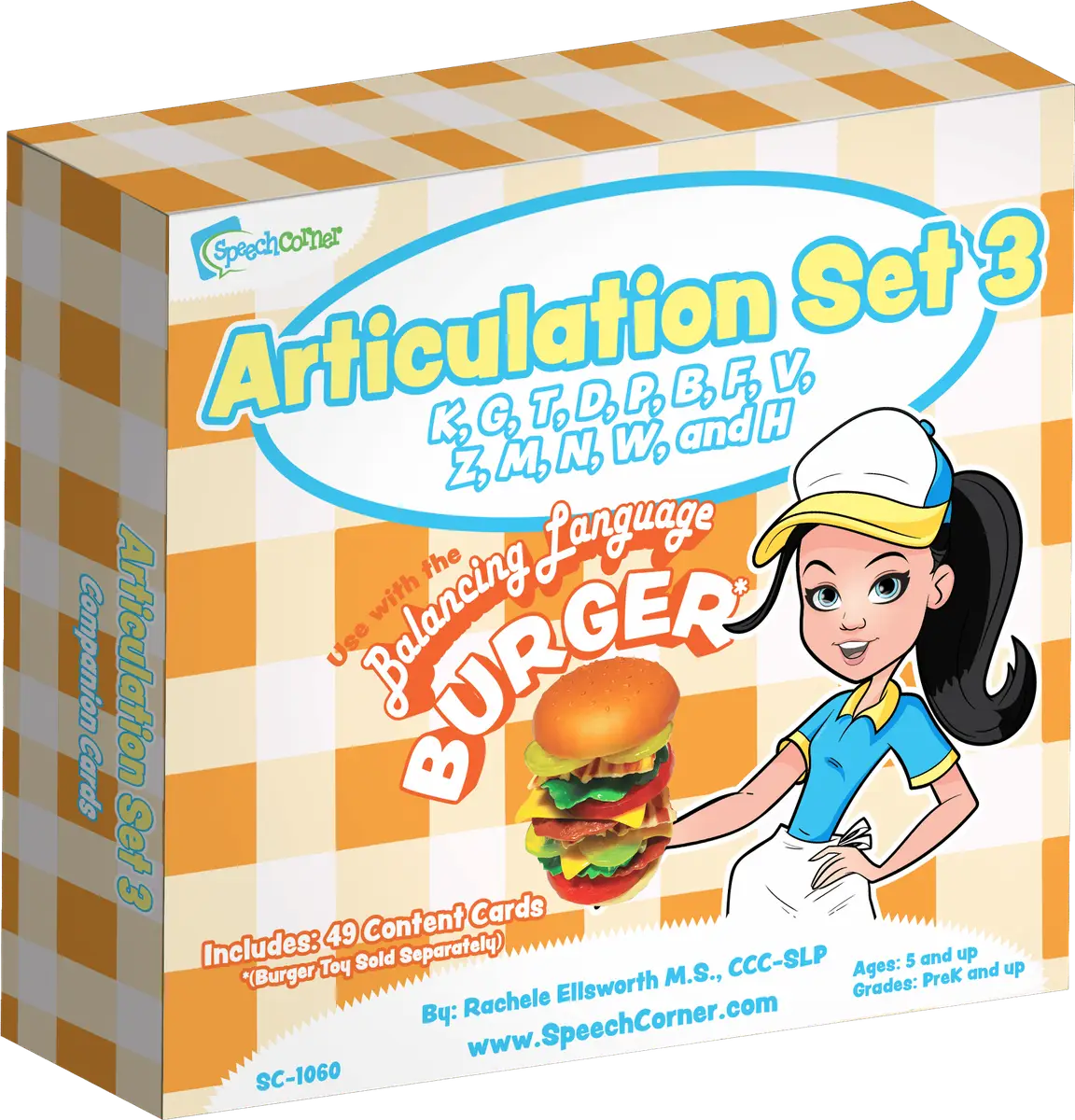 Balancing Burger Articulation Companion Cards Set #3: K,G,T,D,P,B,F,V,Z ...