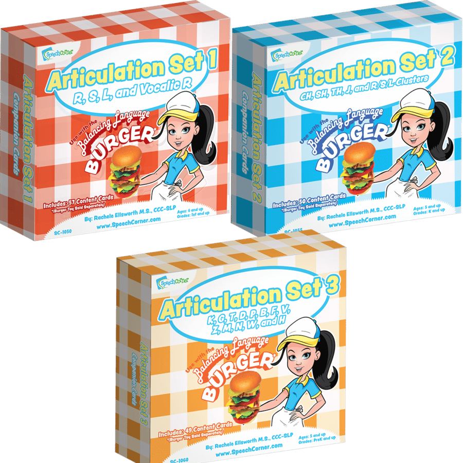 Balancing Burger Articulation Companion Cards Set #3: K,G,T,D,P,B,F,V,Z ...