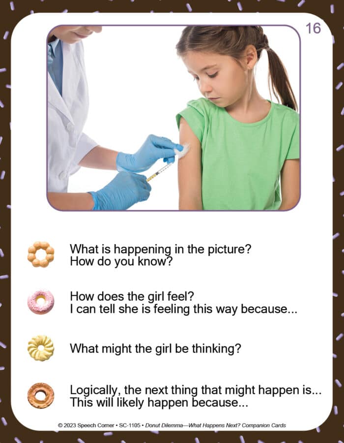 Donut Dilemma - What Happens Next? Companion Cards - Speech Corner