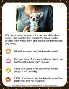 Donut Dilemma - What Do You Mean? Companion Cards - Speech Corner