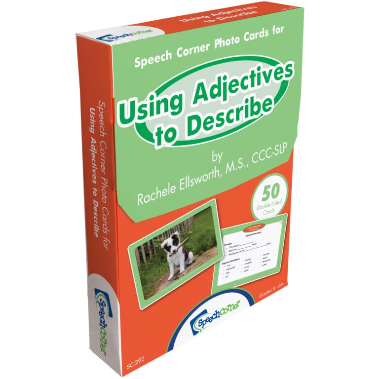 Using Adjectives to Describe - Speech Corner Photo Cards - Speech Corner