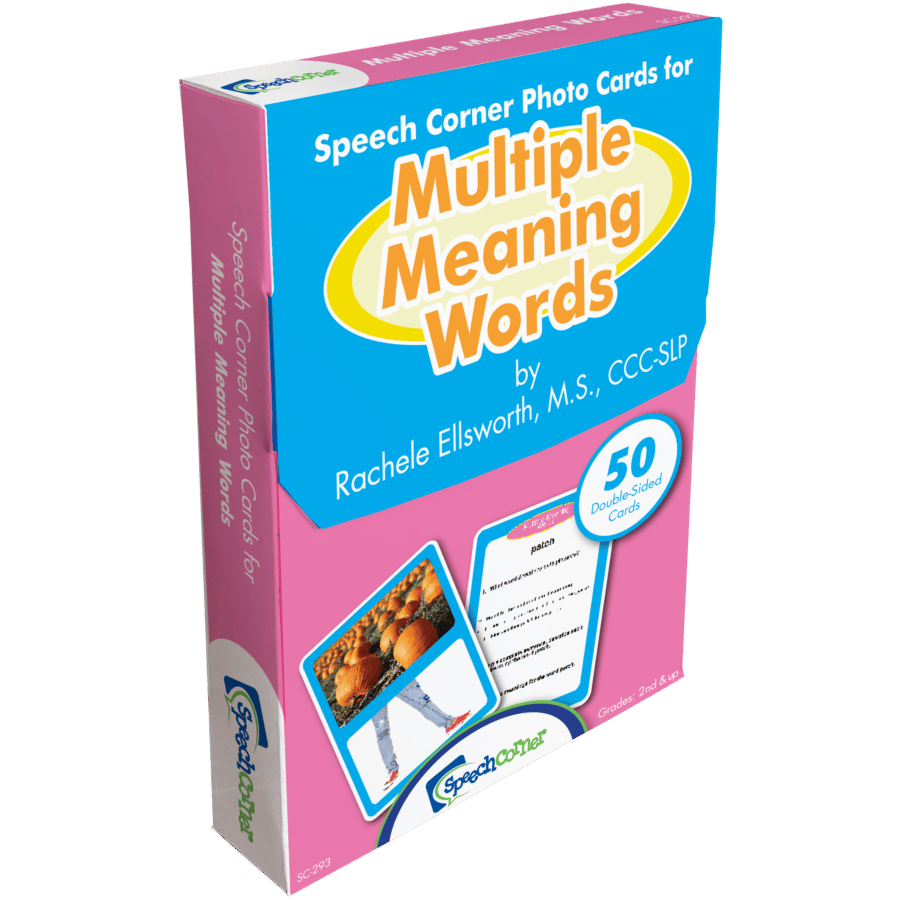Multiple Meaning Words - Speech Corner Photo Cards - Speech Corner
