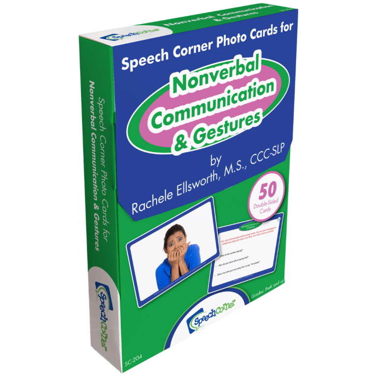 Nonverbal Communication & Gestures - Speech Corner Photo Cards - Speech ...