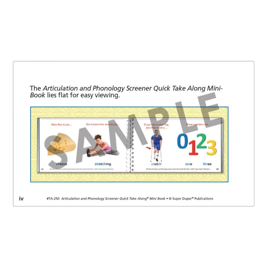 Articulation & Phonology Screener Quick Take Along *This item has been ...