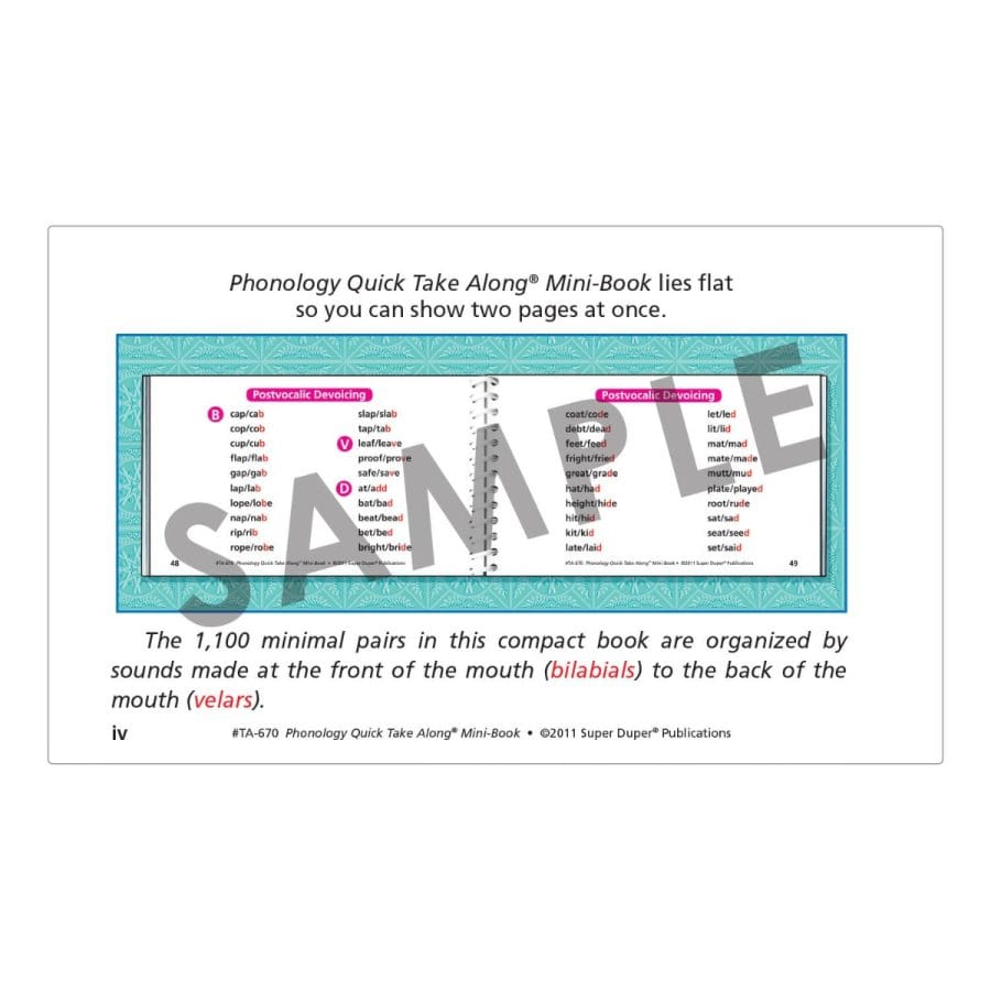 Phonology Quick Take Along - Speech Corner
