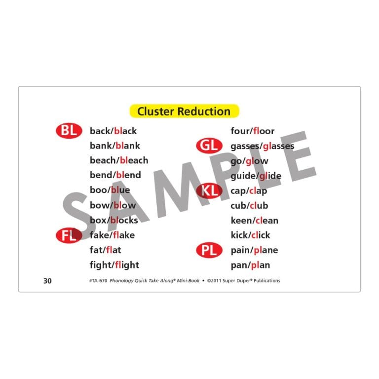 Phonology Quick Take Along - Speech Corner