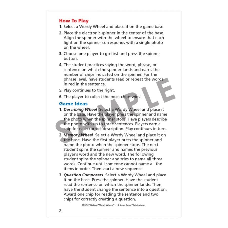 Webber Wordy Wheels Bundle - Speech Corner