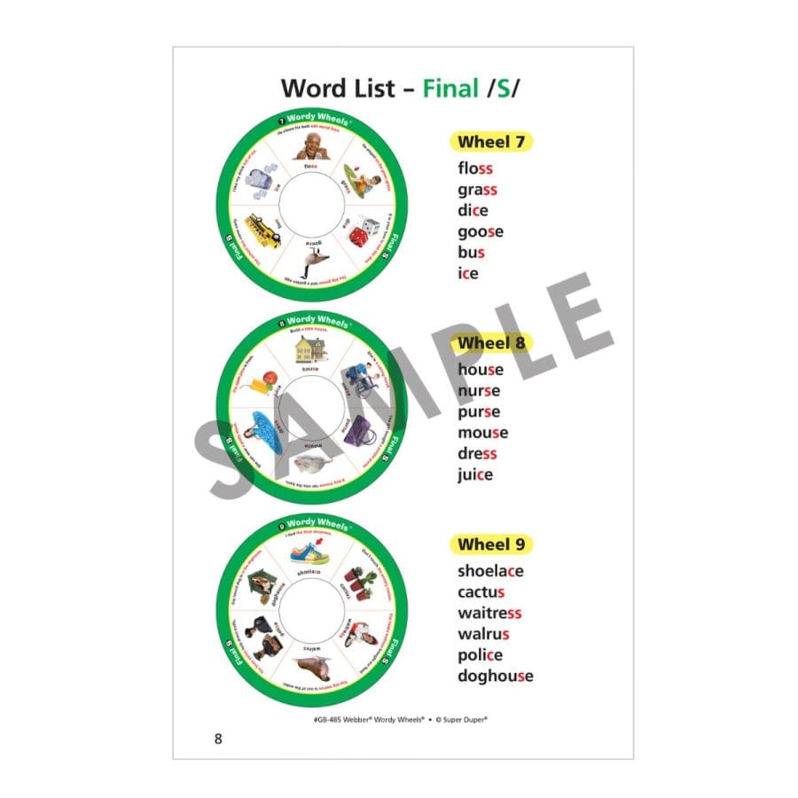 Webber Wordy Wheels Bundle - Speech Corner