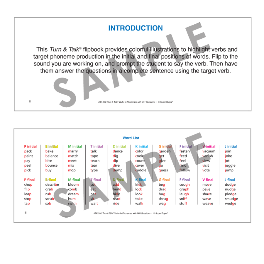 Turn and Talk Verbs By Phonemes - Speech Corner
