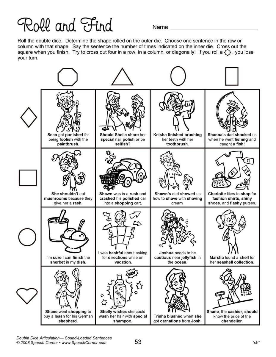 Carryover Double Dice Articulation Bundle - Speech Corner