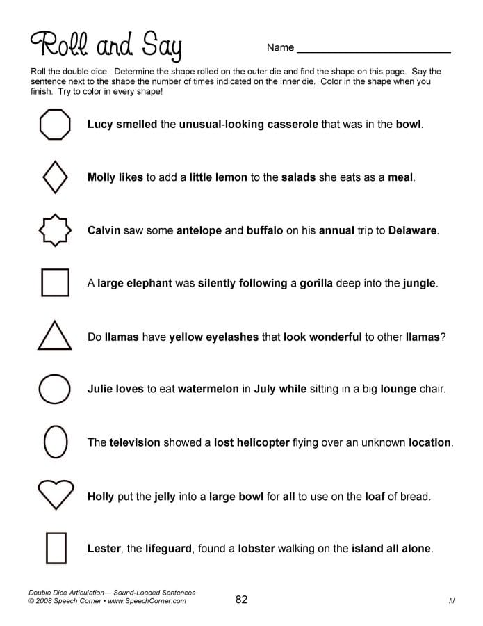 Carryover Double Dice Articulation Bundle - Speech Corner