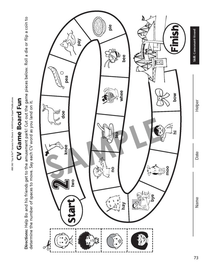 Say and Do Apraxia Fun Sheets - Speech Corner
