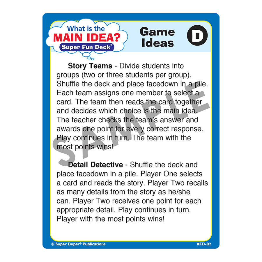 What is the Main Idea Secret Decoder - Speech Corner