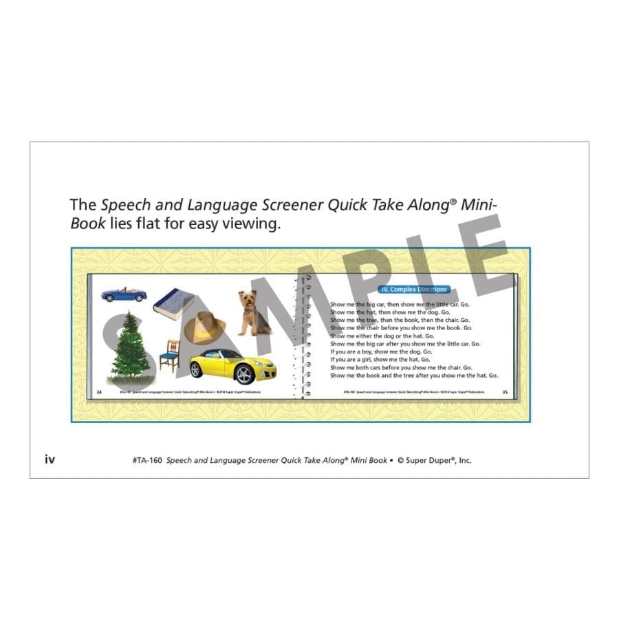 Speech & Language Screener Quick Take Along *This item has been ...