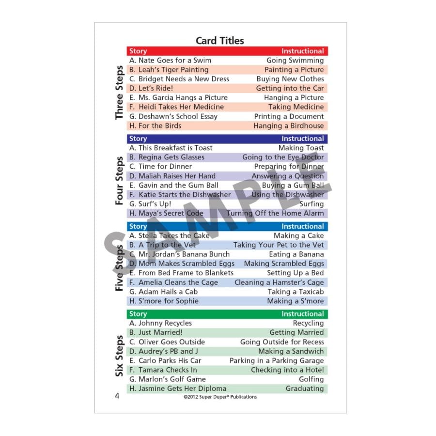 HearBuilder Sequencing Super Fun Deck - Speech Corner