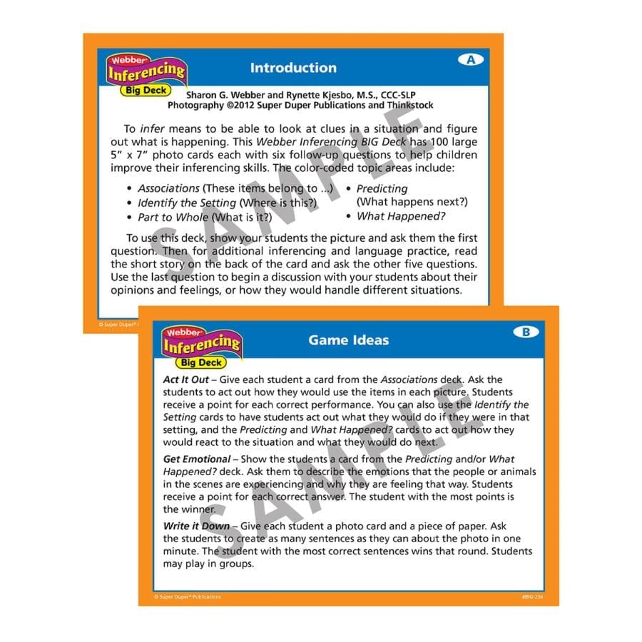 Webber Inferencing Big Deck - Speech Corner