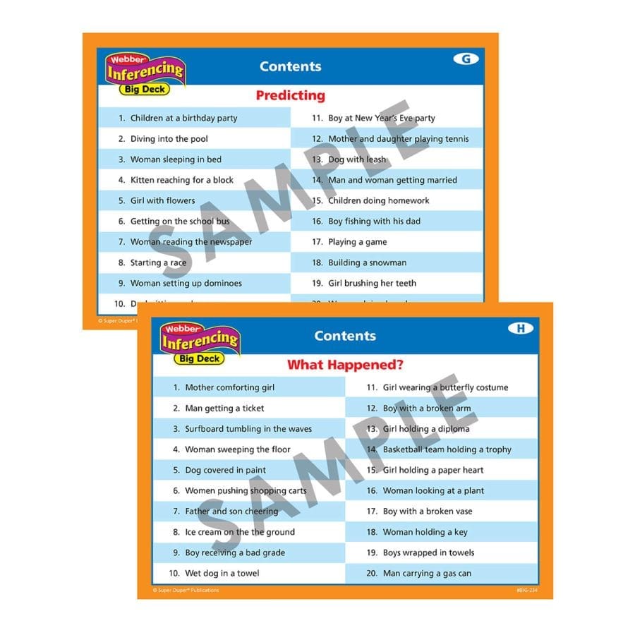 Webber Inferencing Big Deck - Speech Corner