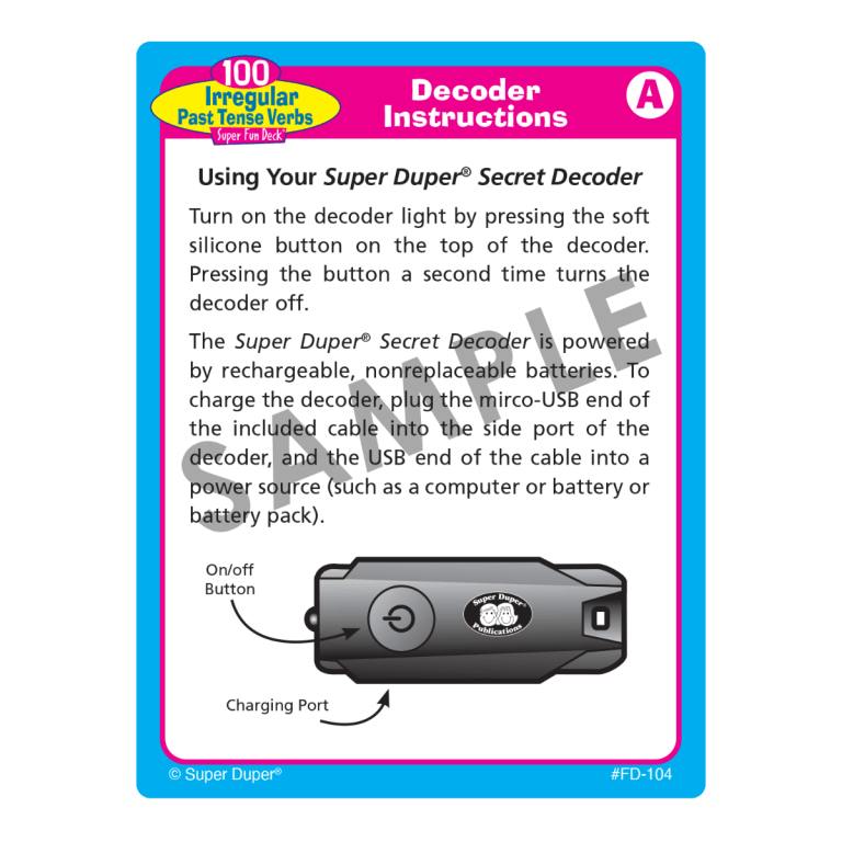 100 Irregular Past Tense Verbs Super Fun Deck - Speech Corner