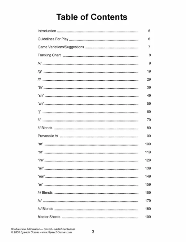 Double Dice Articulation - Sound Loaded Sentences - Speech Corner