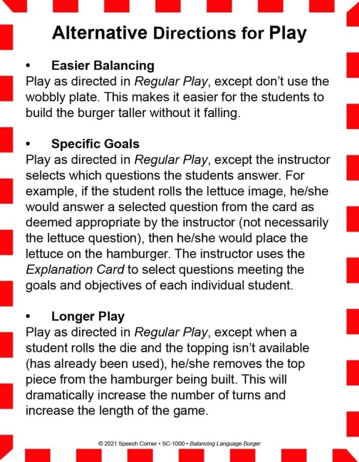 Balancing Language Burger - Speech Corner