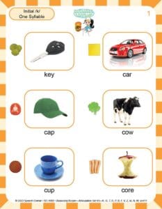 Balancing Burger Articulation Companion Cards Set #3: K,G,T,D,P,B,F,V,Z ...