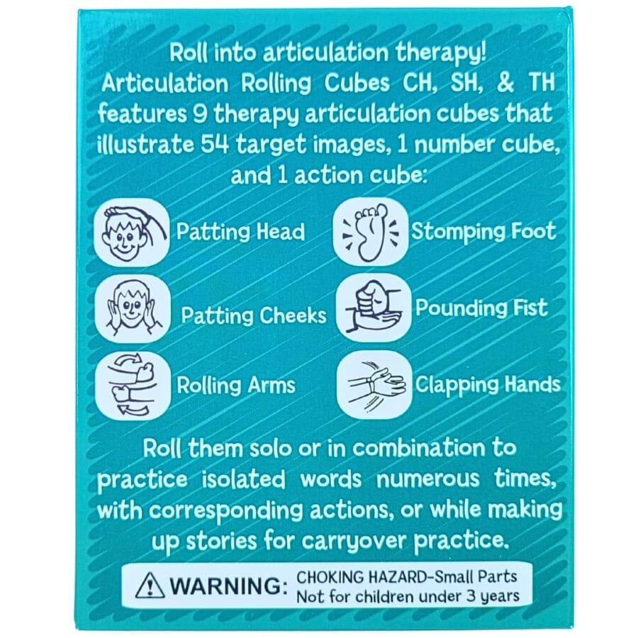 Articulation Rolling Cubes Ch/Sh/Th - Speech Corner