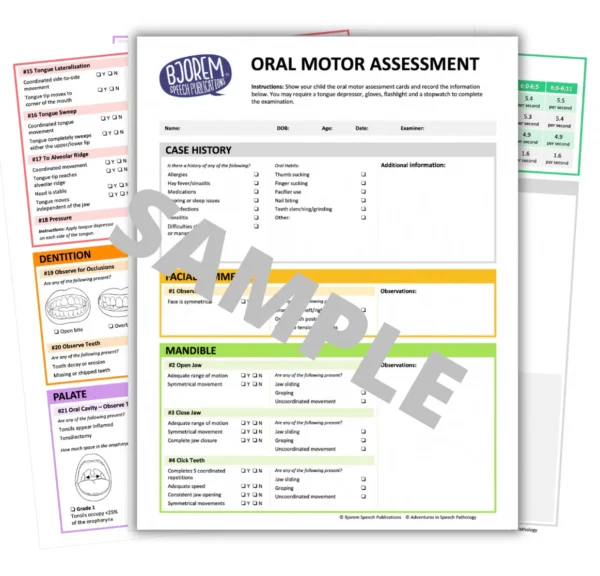 Bjorem—Oral Motor Assessment (With English Protocols) - Speech Corner