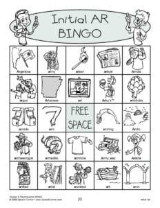 Vocalic R Reproducible Bingo - Speech Corner